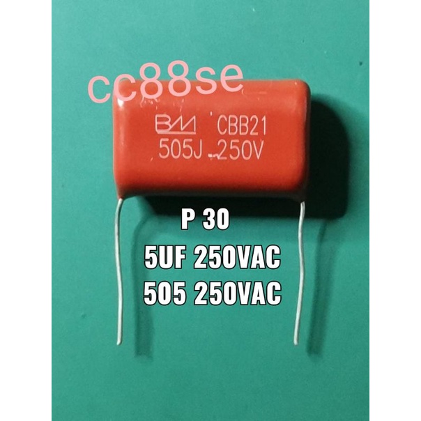 5UF 250VAC 505 250VAC 5UF 250V 505 250V MYLAR CAPACITOR (PANASONIC KDK ...
