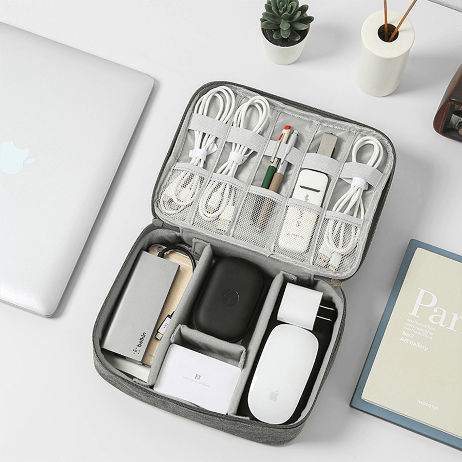 SAVF Travel Electronic Gadget Organizer USB Cable Bag Multi-Function ...