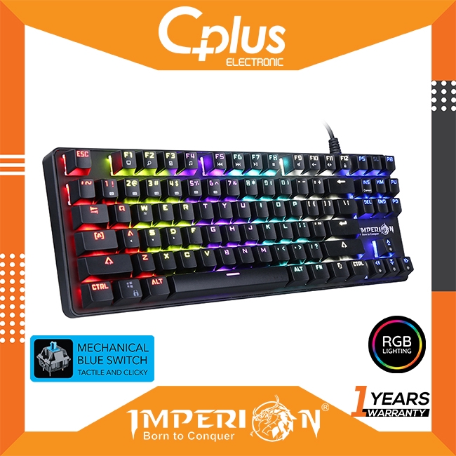 Imperion Trooper 7 RGB Mechanical Pro Gaming Keyboard with OTUM Blue ...