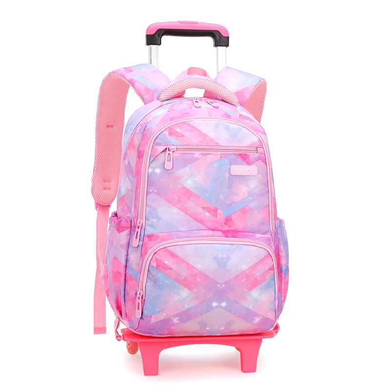 Wheeled School Bag Beg Sekolah Roda with 2/6Wheels Climbing Stairs ...