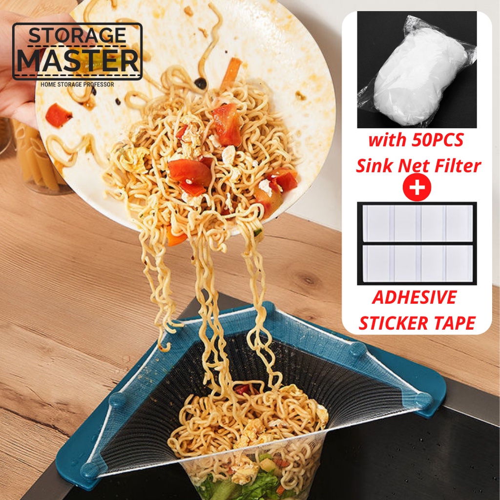 Triangle Food Waste Sink Filter Net Basket Holder Sink Filter Kitchen ...