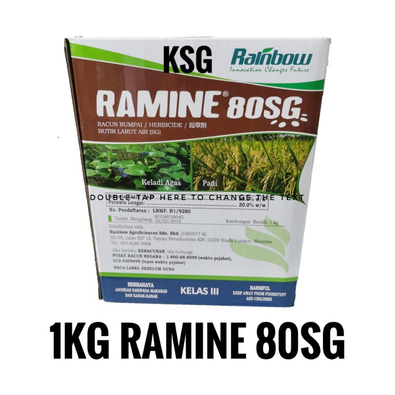 1KG RAMINE 80SG/2,4-D 80%/Racun Rumput Padi/Racun Rumput/Rumpai ...