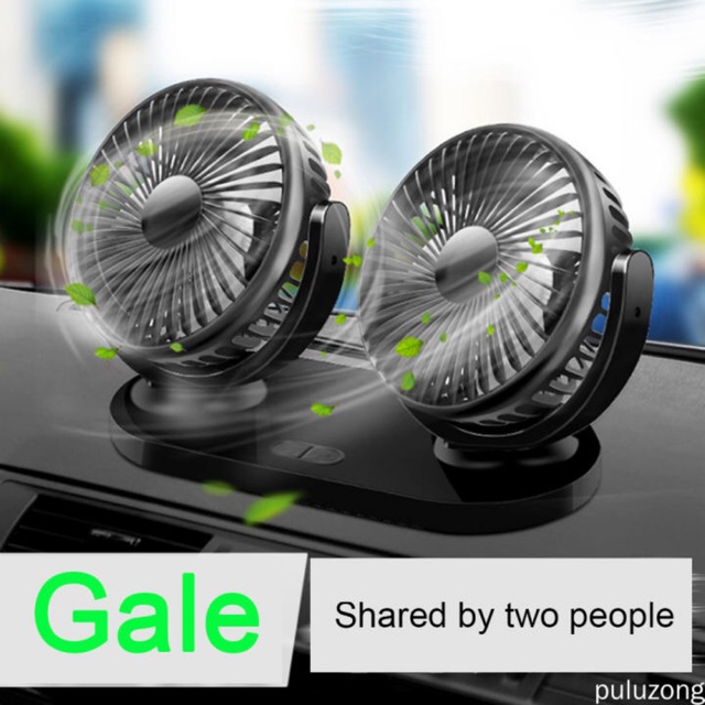 Double mini car fans using USB electricity | Shopee Malaysia