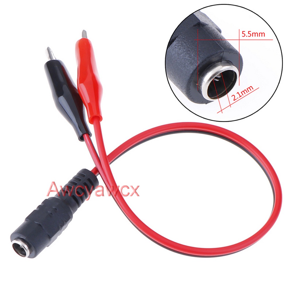 Power Adapter DC Female plug 5.5mm*2.1mm to alligator clip lead ...
