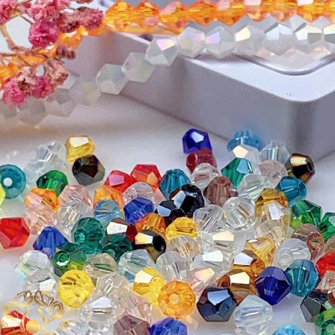 4mm AB Bicone Crystal Glass Bead .For Beading Jewelry Diy Craft ...
