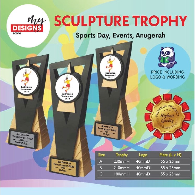 Trophies, Sculpture Trophy, Sport Day, Event, Tournament Hari Kejohanan ...