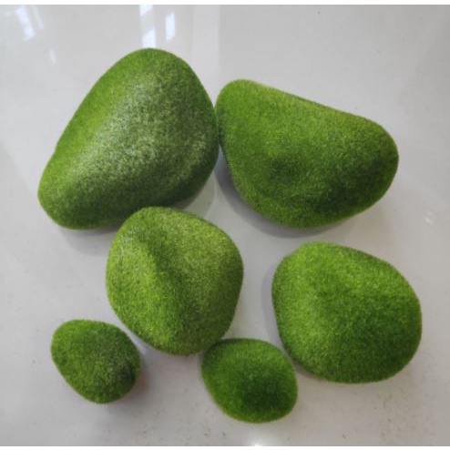 Batu Lumut orkid /Artificial Flower Stone /GREEN MOSS ROCK | AKSESORI ...