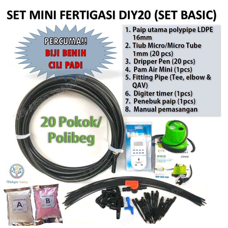 SET MINI FERTIGASI DIY20 [SET BASIC + BAJA AB 20 LITER] | Shopee Malaysia