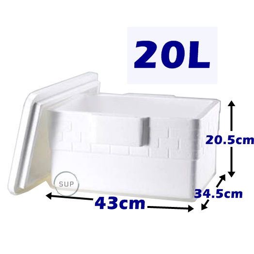 Styrofoam Ice Box ( 20L )/ Cooler Box / Picnic box /Gabus / Foam Box ...