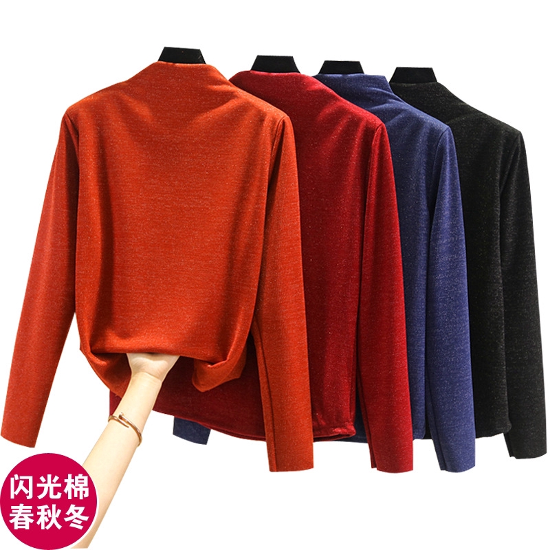 Muslim Turtle Neck t-shirts Baju plus size women Muslimah Blouse ...