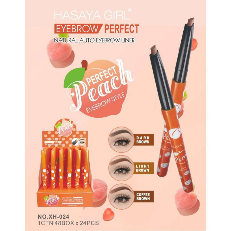 Hasaya Girl perfect Peach eyebrow Gel Pencil. | Shopee Malaysia