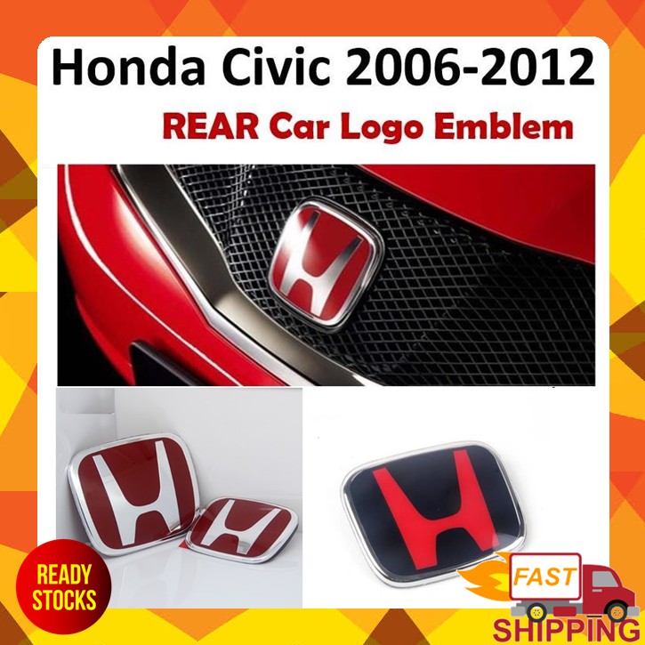 1 pair Type-R Front & Rear Logo Honda Civic FD 2006-2011 Type-R Front ...