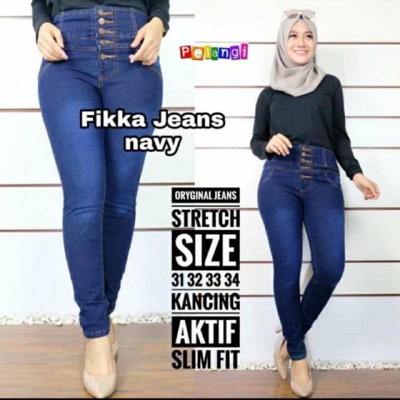 Fika Jeans / Button Jeans 5 / Button Jeans Fabric 5 | Shopee Malaysia