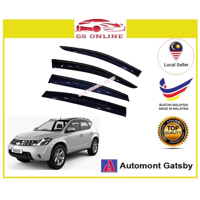 Nissan Murano Z50 (1st Gen) 2002-2007 AG Door Window Visor (Extra Big ...