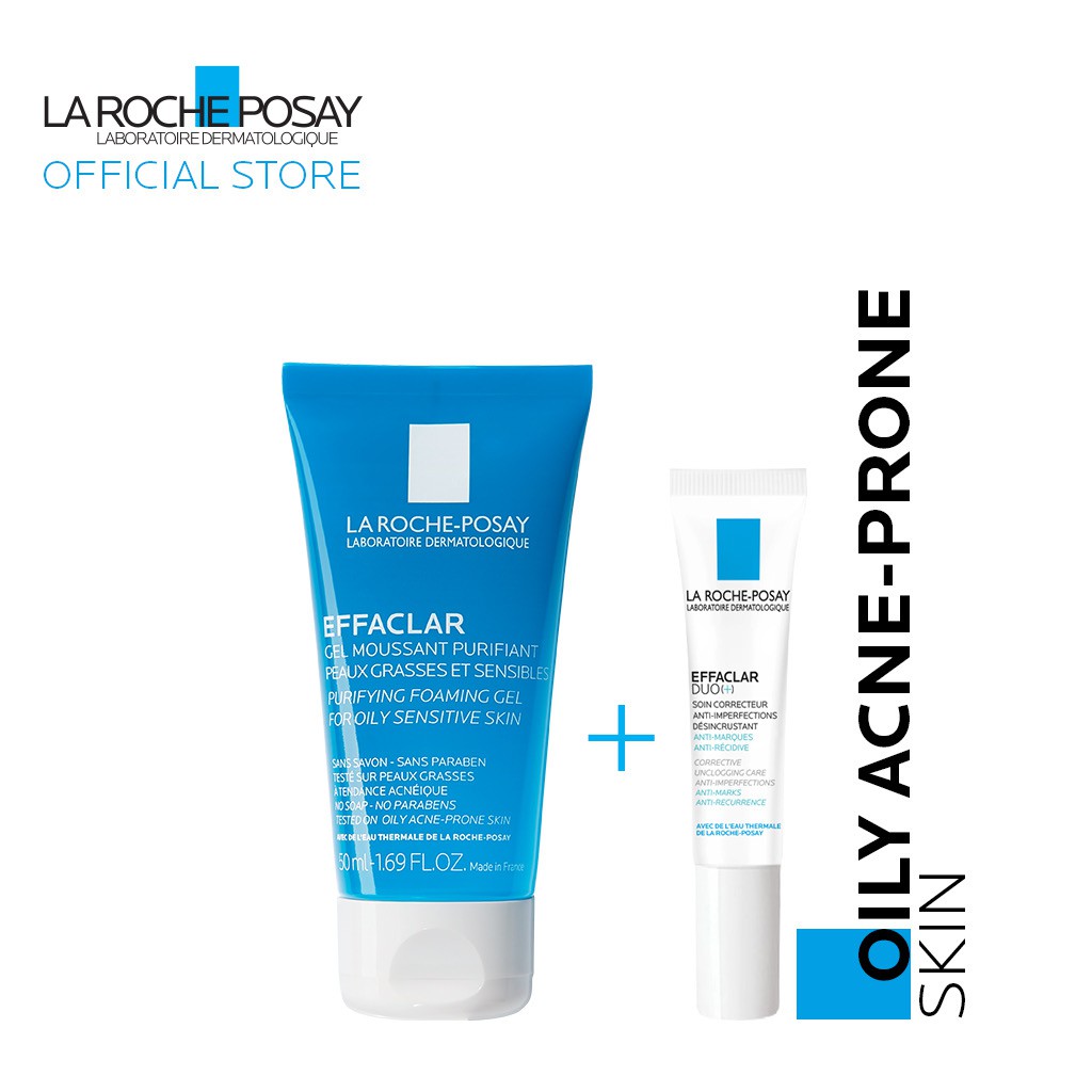 LA ROCHE POSAY - ACNE SKIN-SAVER SET ((PURIFYING FOAMING GEL=50ML ...