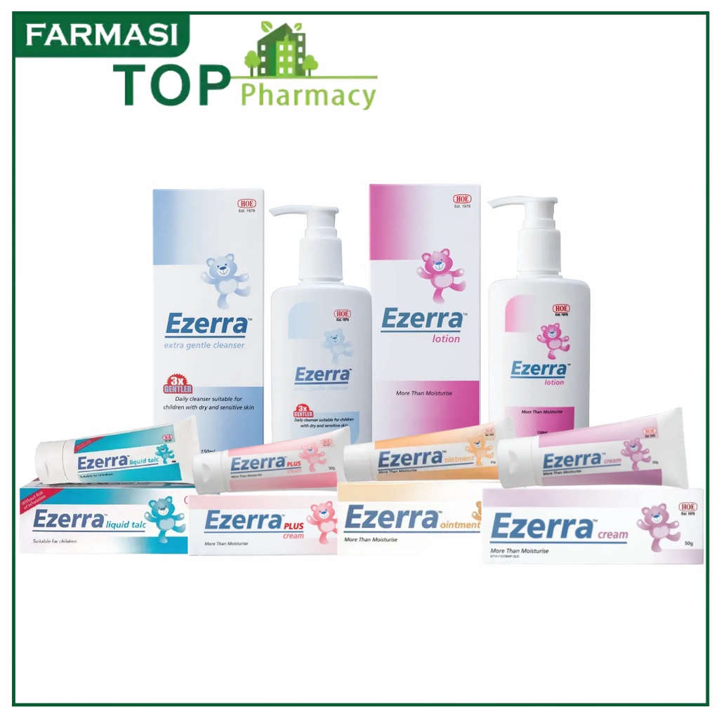 EZERRA (CLEANSER/LOTION/CREAM/PLUS CREAM/LIQUID TALC/OITMENT) (150ML ...