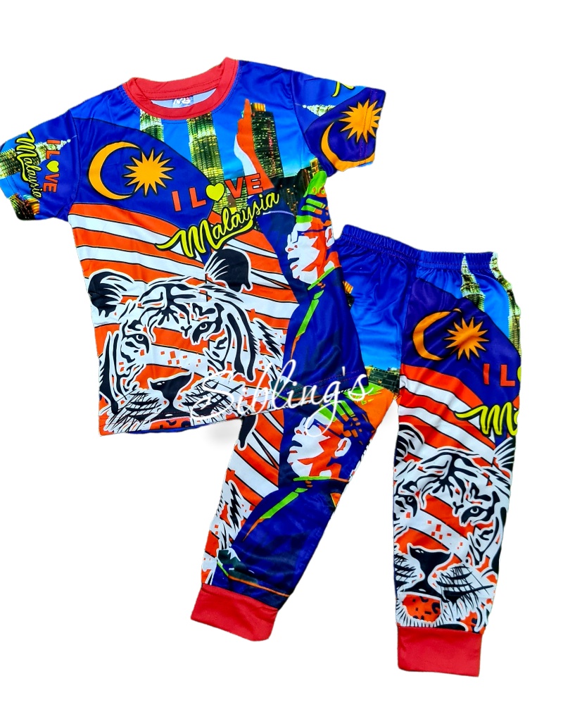 NEW 2024 KIDS PYJAMAS MERDEKA/MALAYSIA 1-6 TAHUN | Shopee Malaysia