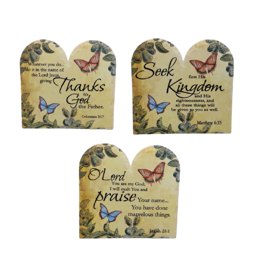 Ceramic Book Shaped Butterfly Series • Bible Verse • Christian Gift ...