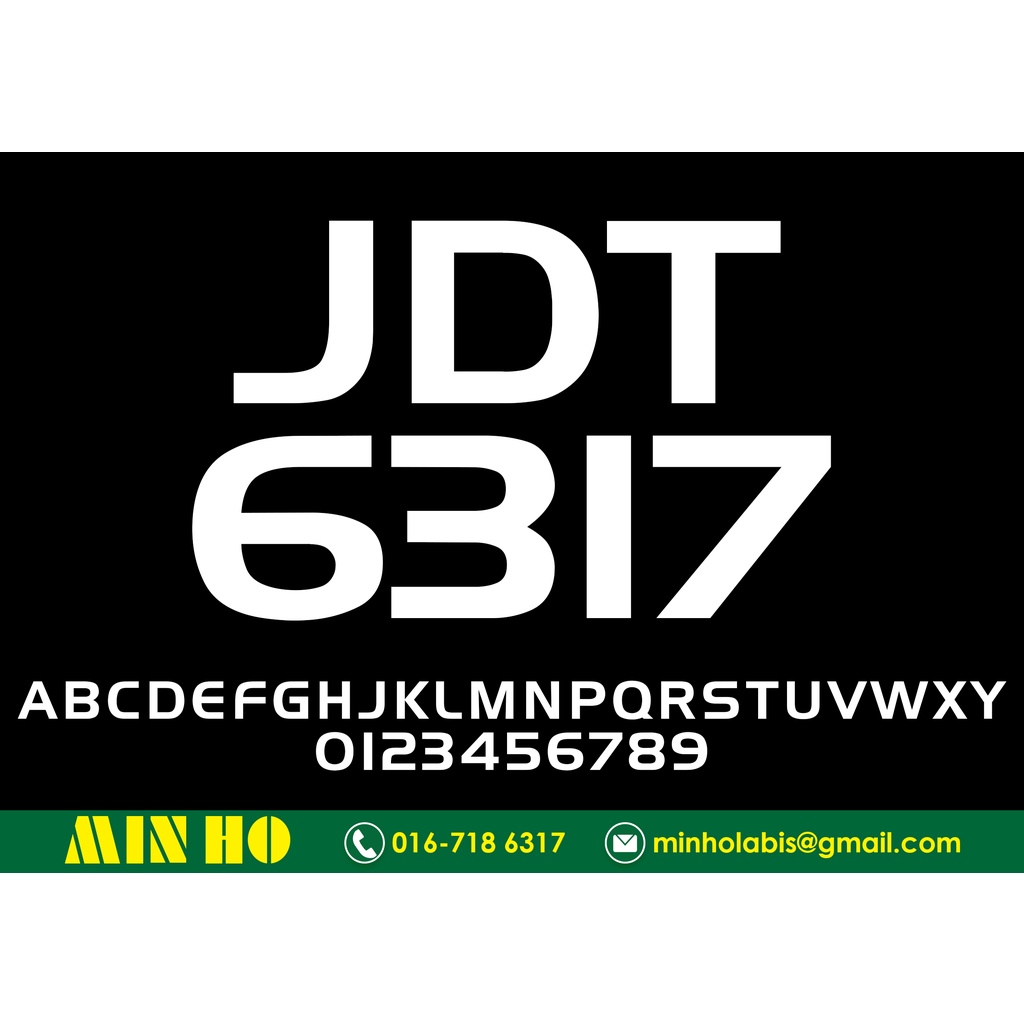 Number Plate Bulat Motorcycle Sticker (Custom Design) Motor | Shopee ...