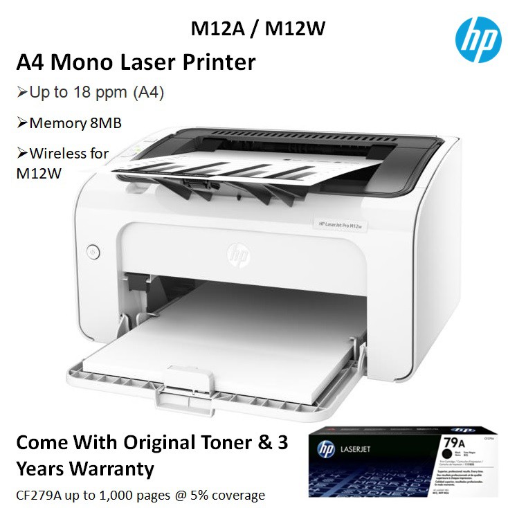 HP Laserjet 107a / 107w (New Model) with WIFI Laser Printer | Shopee ...
