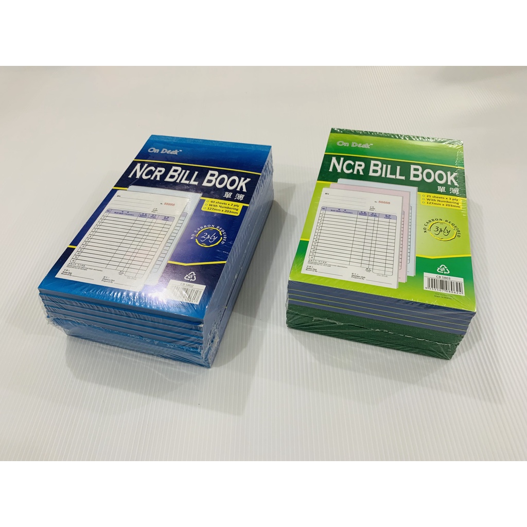 ON DESK BILL BOOK 5X8 2PLY / 3PLY (1 PACK 10PCS BOOK ) | Shopee Malaysia