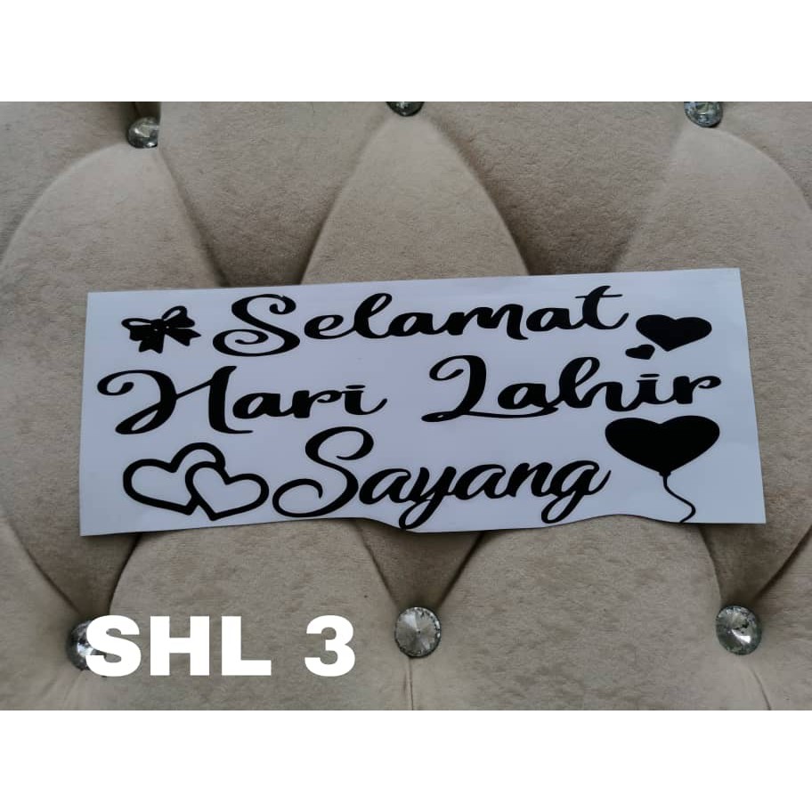 SELAMAT HARI LAHIR Sticker For Transparent Balloon (18-24 inches) 1PCS ...