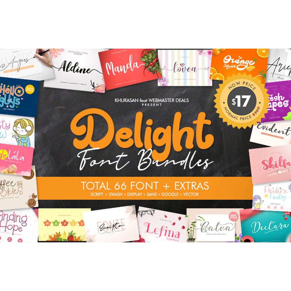 [ FONT ] The Delight Fonts Bundle | Shopee Malaysia