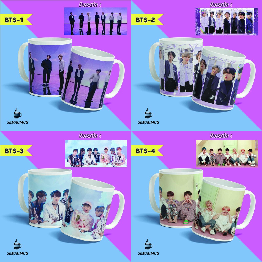 Bts ARMY MUG KPOP GIFT SEMAUMUG CUSTOM PRINT CUP GLASS | Shopee Malaysia
