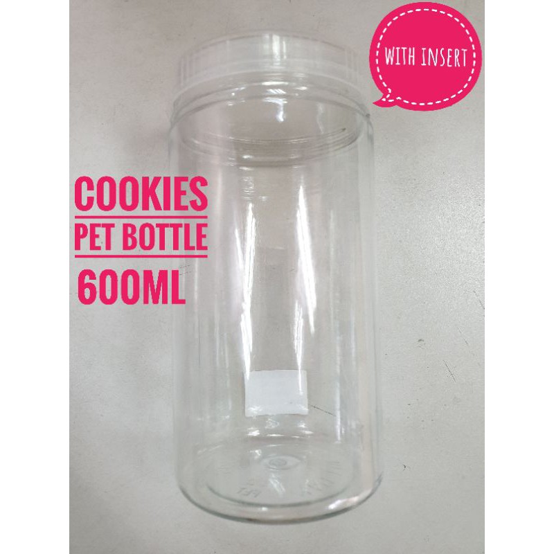 Cookies PET Container 饼干容器罐 bekas biskut 600ml with insert (Made In ...