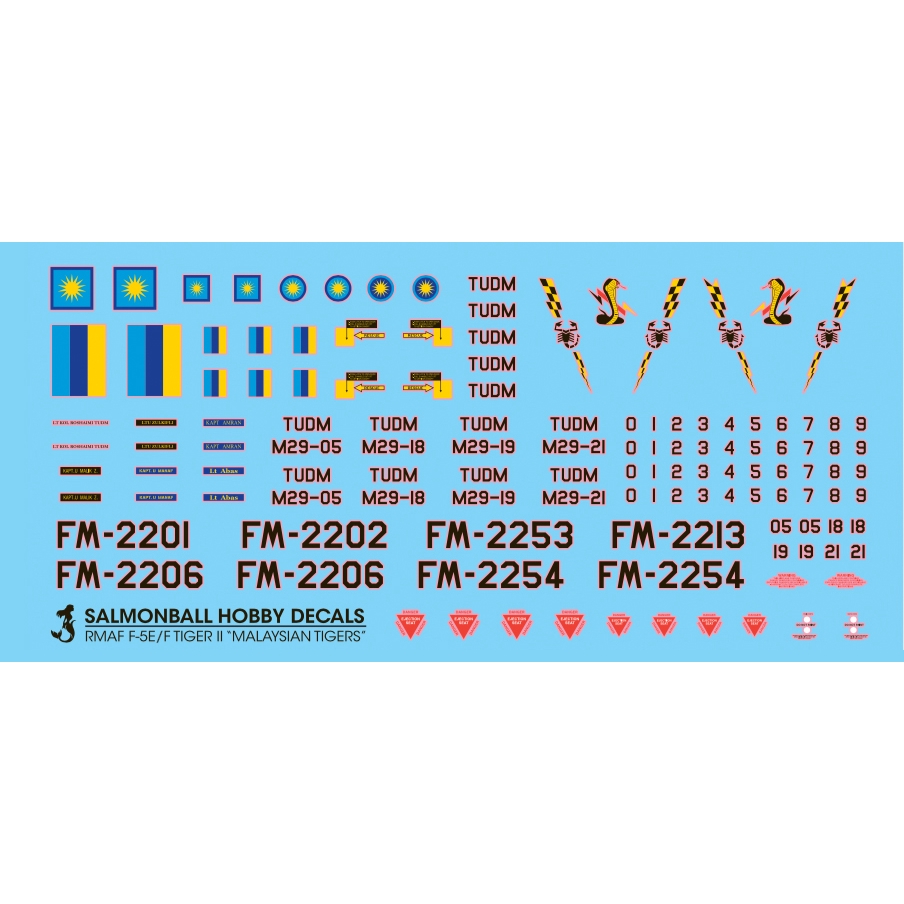 Malaysia TUDM F-5E Tiger II 1/72 basic decal | Shopee Malaysia