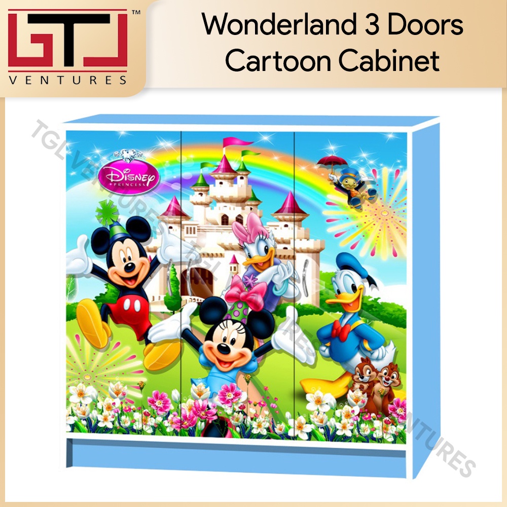 TGL Wonderland 3 Doors Cartoon Cabinet Children Cabinet Kabinet Kartun ...