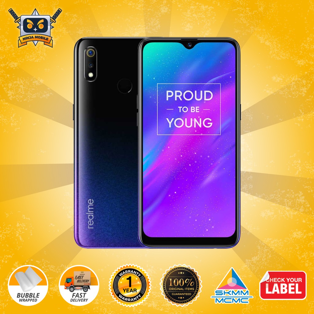 REALME 3 / RMX1821 (4GB+64GB) ORIGINAL MY SET | Shopee Malaysia