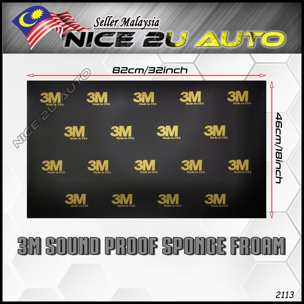 3M Sound Proof Sponge Foam Insulation Hood Sound Proofing Car Deadening ...