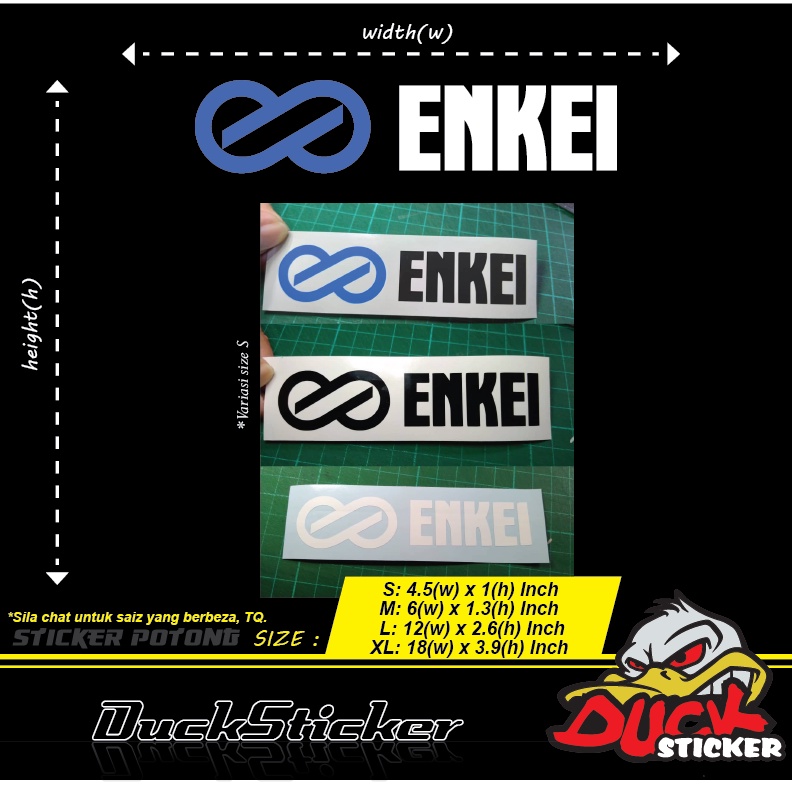 ENKEI STICKER 1PCS #cuttingsticker #honda #proton #daihatsu #nissan # ...