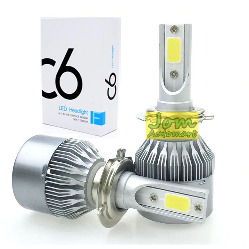 2PCS C6 LED Headlight H4 H7 H11 H1 HB3 HB4 9006 9005 H3 Car Headlight LED Bulb | Shopee Malaysia