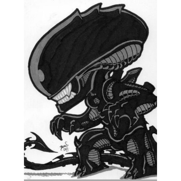 Chibi Alien Xenomorph nendoroid compatible Cute alien praetorian ...