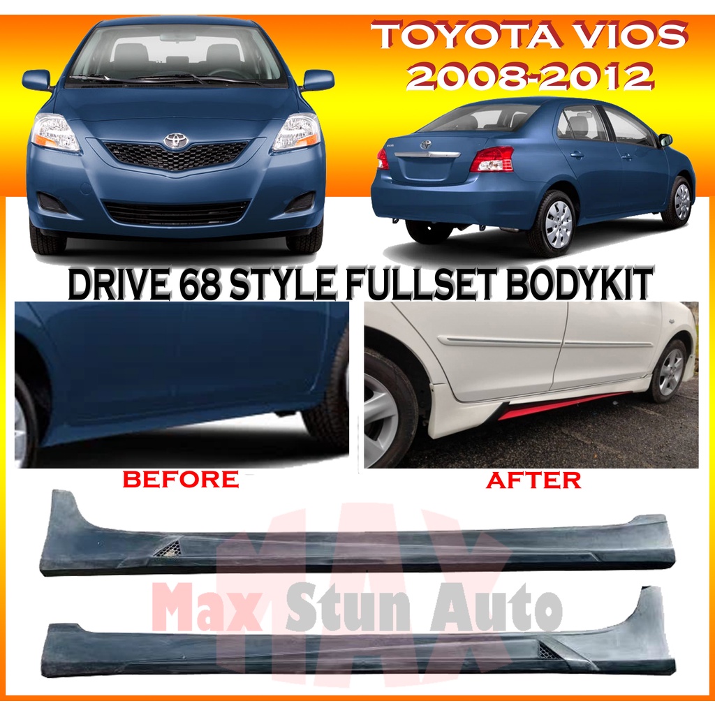 TOYOTA VIOS NCP93 2007-2013 DRIVE 68 D68 STYLE FULLSET BODYKIT (FRONT ...