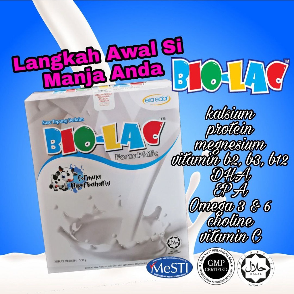 FREE VOUCHER SUSU BIOLAC (1karton) Susu Tepung Formula TAMBAH BERAT BADAN & SELERA MAKAN Bayi ...