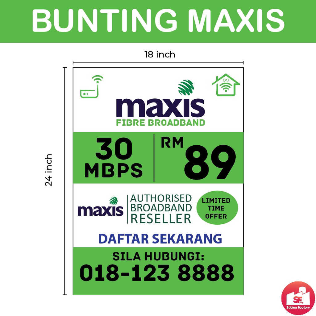 Bunting design Maxis Authorised Reseller/Streamer design maxis ...