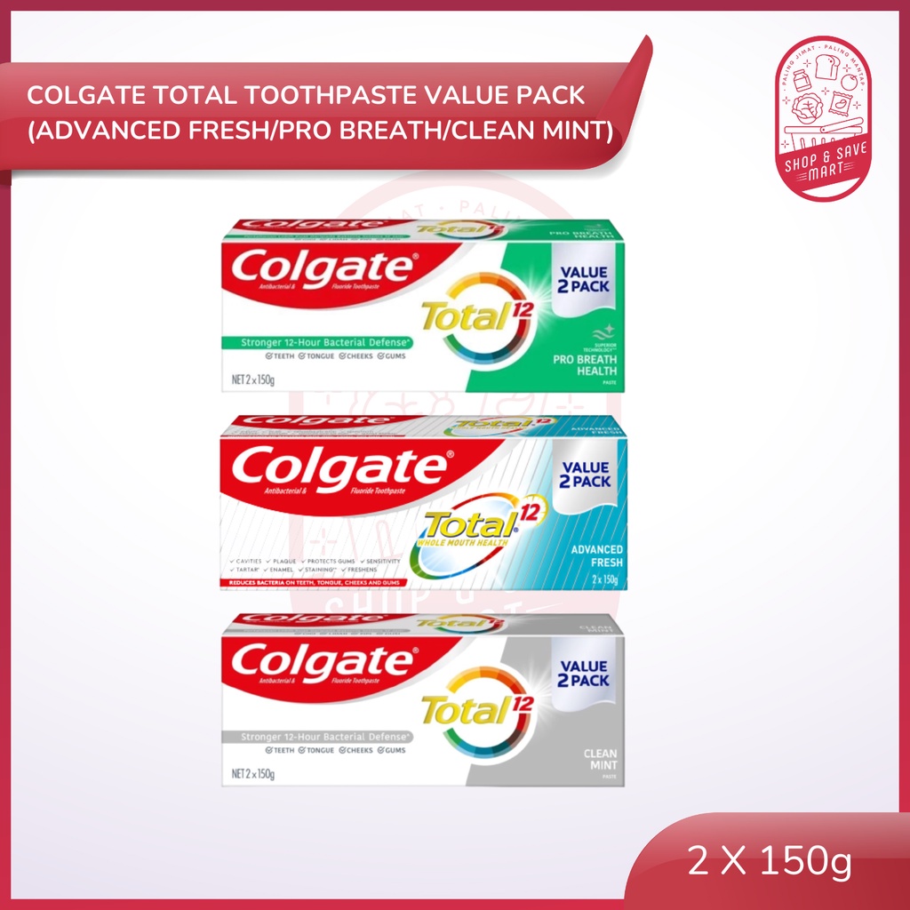 Colgate Total Toothpaste Value Pack - 2s x 150g (Advanced Fresh / Pro ...