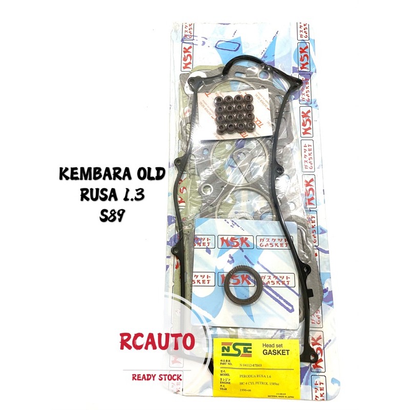 PERODUA RUSA 1.3 S89 KEMBARA OLD ENGINE TOP FULL OVERHAUL GASKET SET ...