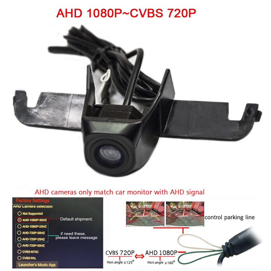 180deg AHD 1920*1080P car front view logo camera for subaru outback ...