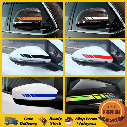 1 Pair Universal Rear View Mirror Stickers Decor DIY Car Body Side ...