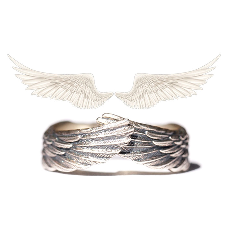 Retro Punk Style Wings Open Ring Nightclub Hip Hop Rock Dance Party ...