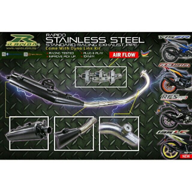 Rapido Stainless Steel Standard Racing Exhaust Pipe Outside-32MM X ...