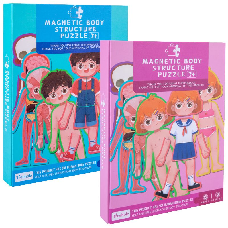 Magnetic Educational Human Body Structure Puzzle - Boy/Girl | Shopee ...