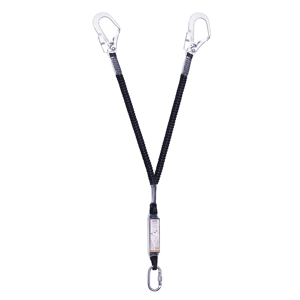 Double Leg Safety Lanyard with Shock Absorbing Elastic Webbing for Fall ...