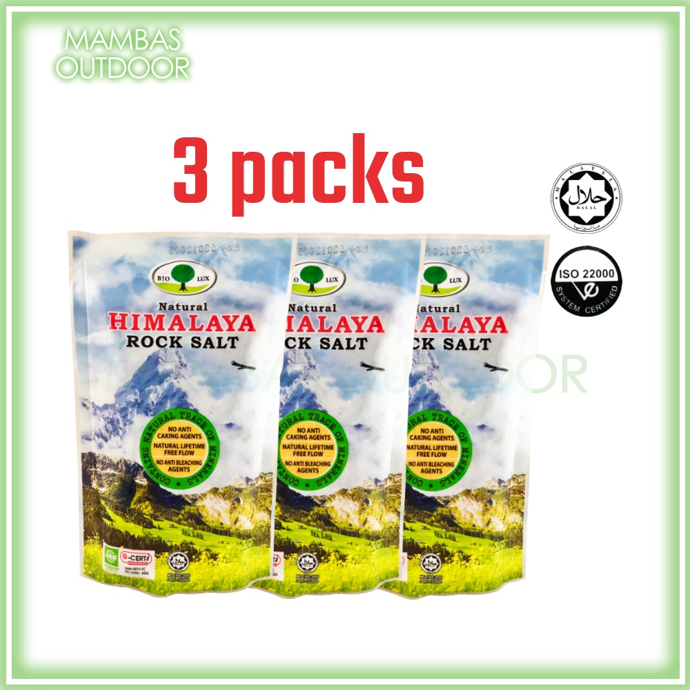 [3 Packs] Bio Lux Natural Himalaya Rock Salt 500g (Bag) | Shopee Malaysia