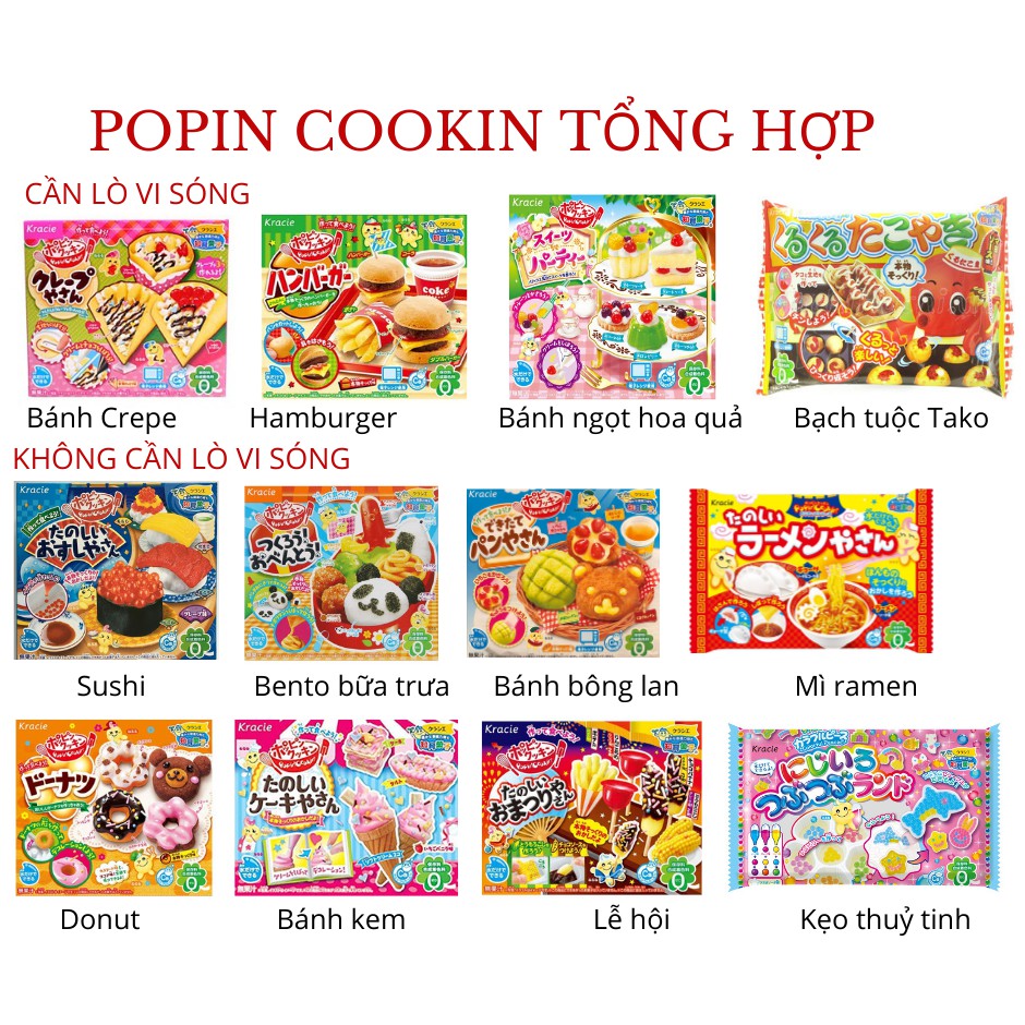 Collection of Popin Cookin Japanese cooking toys - Festivals, Sushi ...