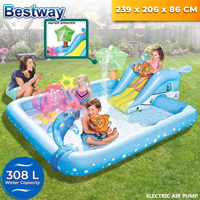[READY STOCK] BESTWAY 53052 INFLATABLE FANTASTIC AQUARIUM PLAY SWIMMING ...